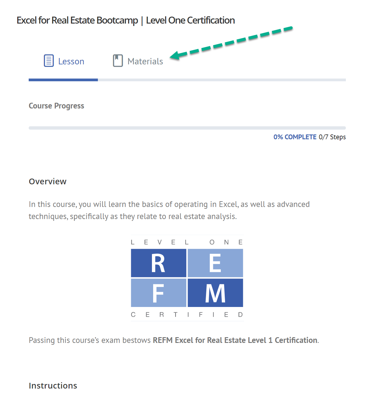 How do I access the Excel file for a Bootcamp? – REFM Courses